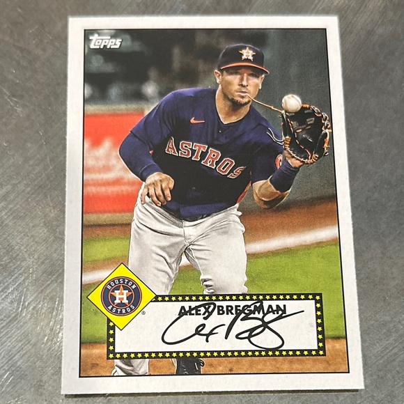 Topps | Accessories | Topps Baseball Card With Red And Blue Jersey ...